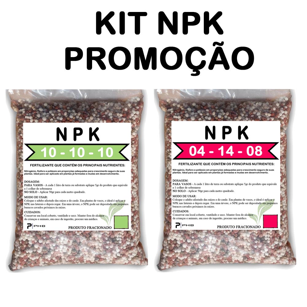 Kit Npk 10.10.10 E Npk 04.14.08 | Shopee Brasil