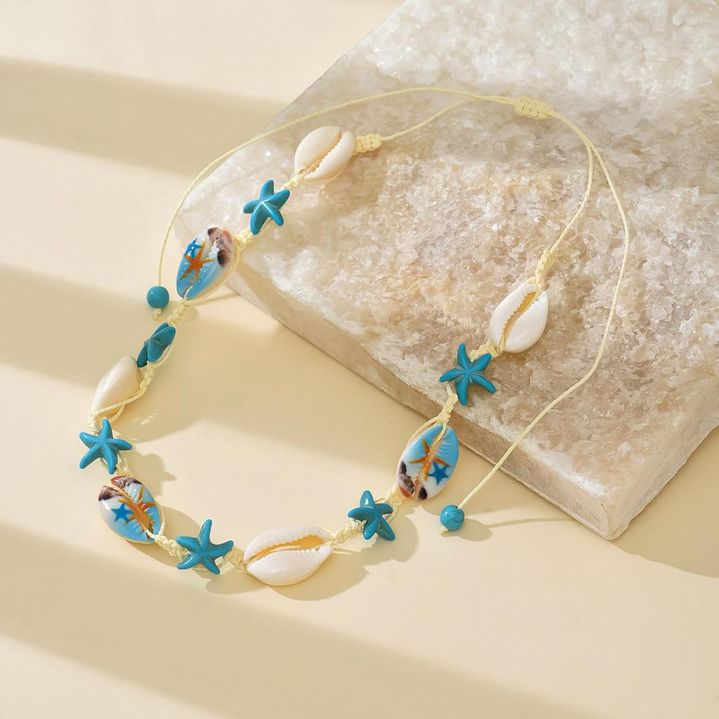 1 Pacote De Colar De Cartoon Shell Estilo Oceano De Férias Ajustável ...