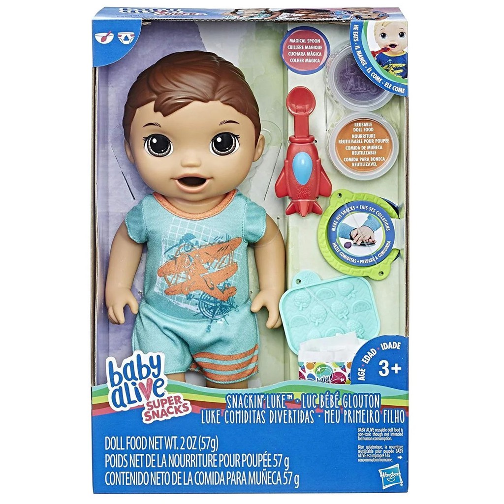 Baby Alive Super Snacks - Comida Divertida - Meu Primeiro Filho Luke ...