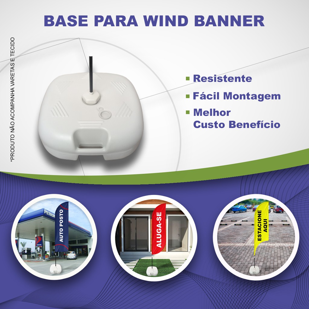 2 Bases Resistente Para Wind Flag/wind Banner/porta Bandeira | Shopee ...