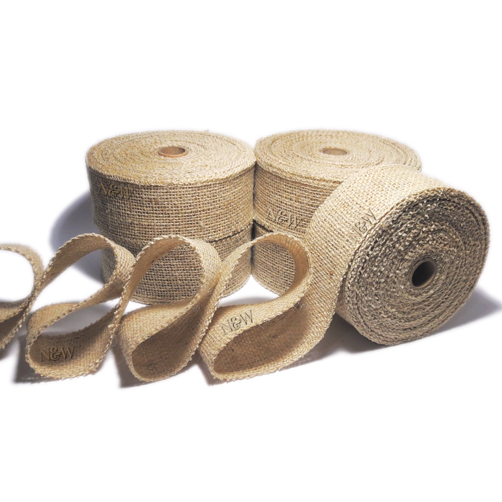 Kit 5 Rolos Fita Juta Cru Natural 5cm x 10m cada | Shopee Brasil