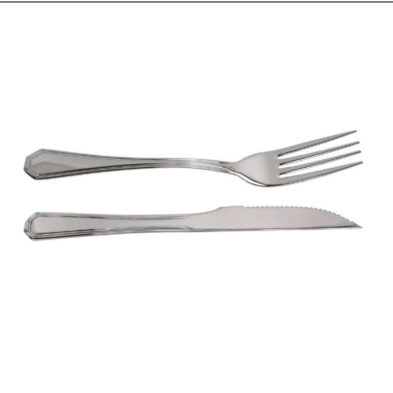 faca e garfo de refeição 1 caixa com 12 garfos e 12 facas inox 18cm ...