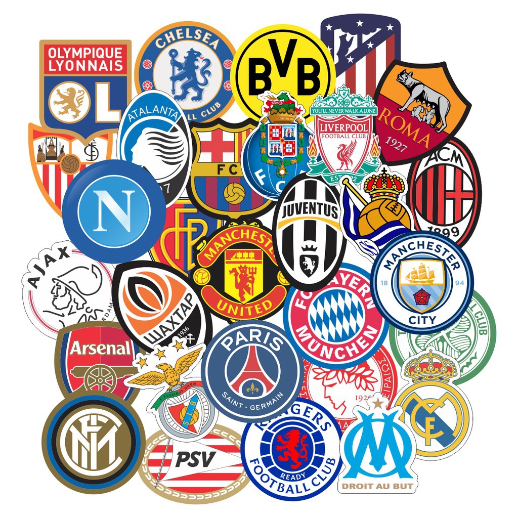 Adesivos de Times Escudos Futebol Esportes Sticker Clubes | Shopee Brasil