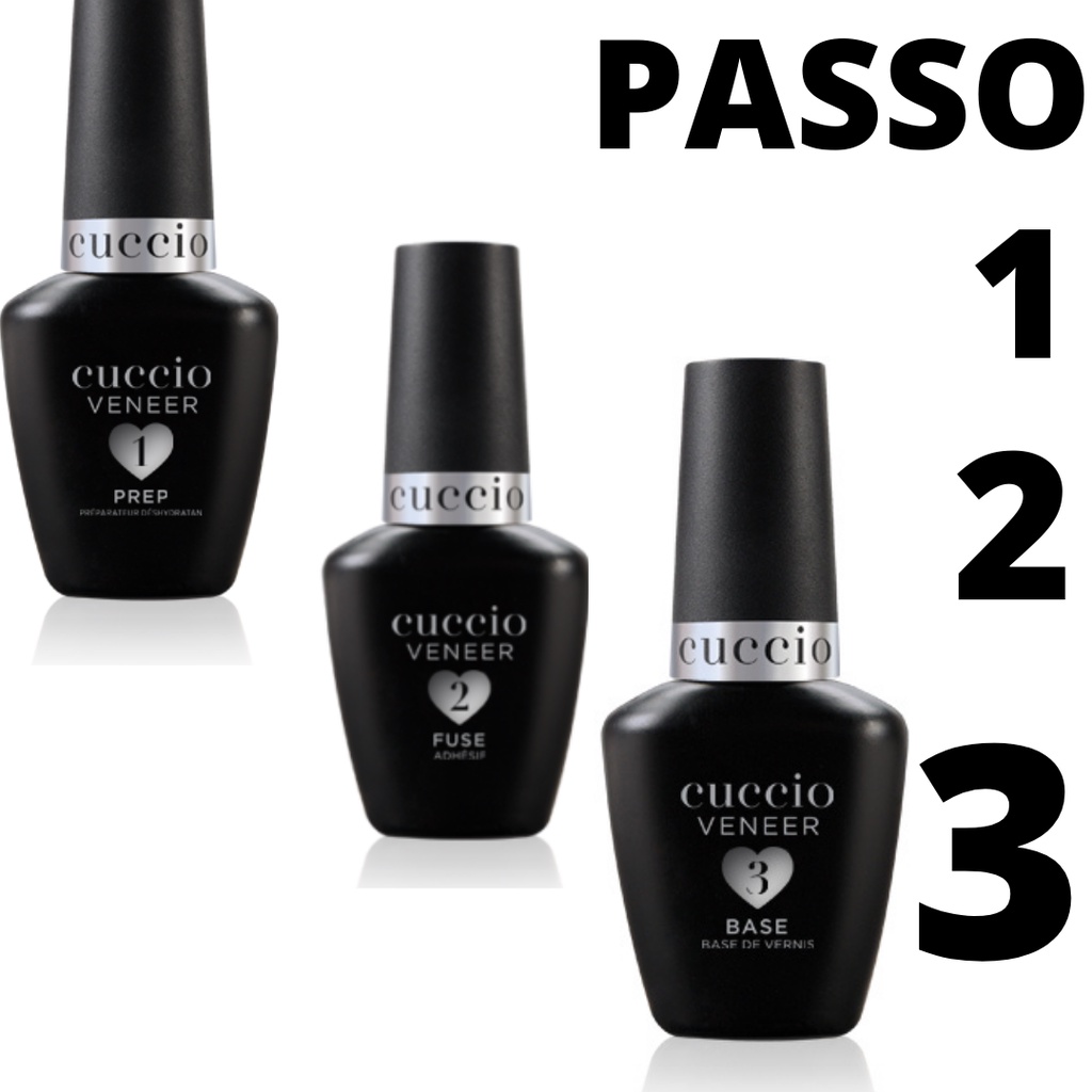 Kit Cuccio - Prep ( Passo 1) + Fuse ( Passo 2)+ Base ( Passo 3) 13ml ...
