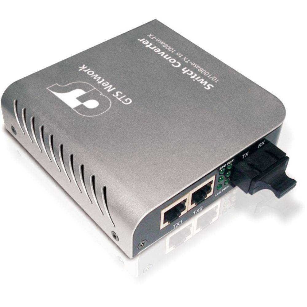 Switch Conversor De Mídia Cobre P/ Fibra Ótica Gts Network Cinza ...