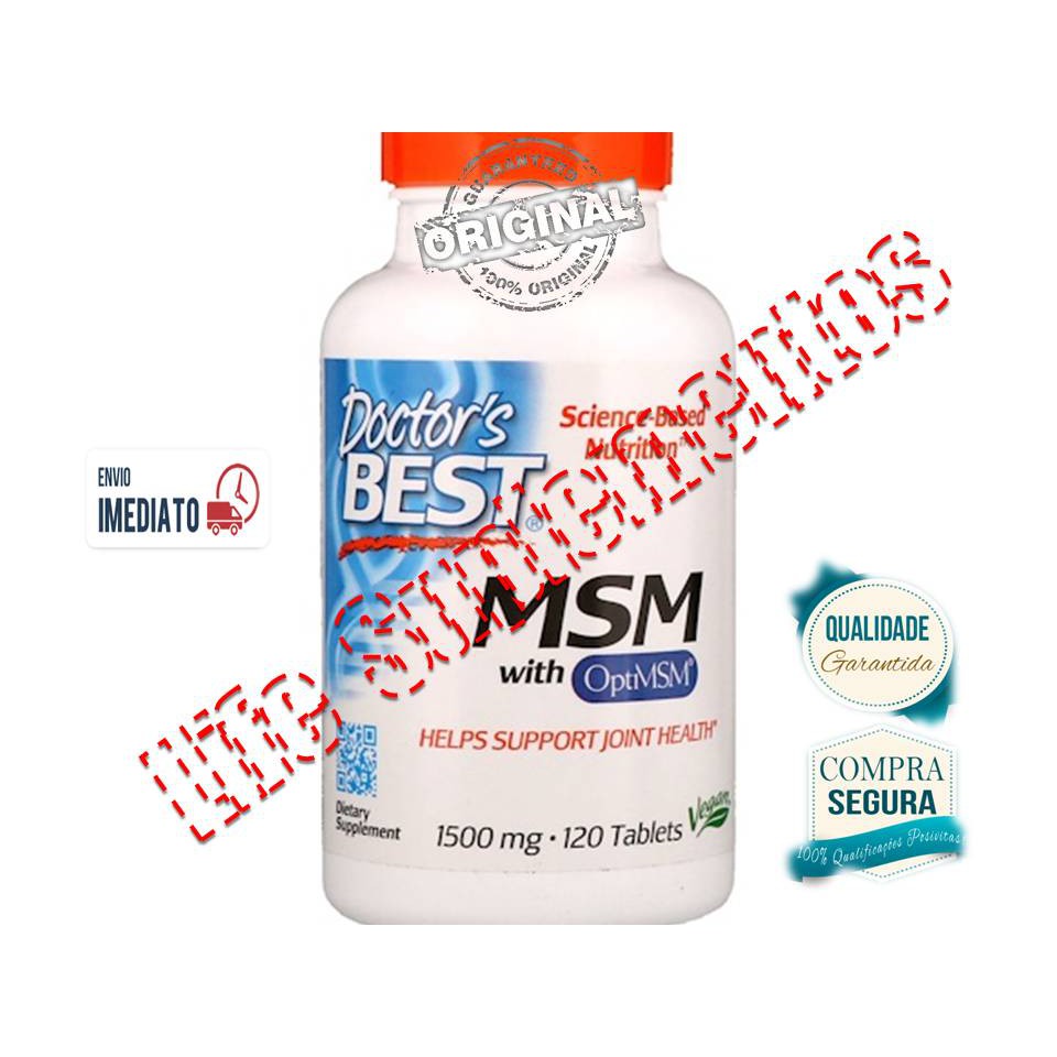 MSM 1500mg 120Caps ( Methyl Sulfonyl Methane ) Importado E U A | Shopee ...