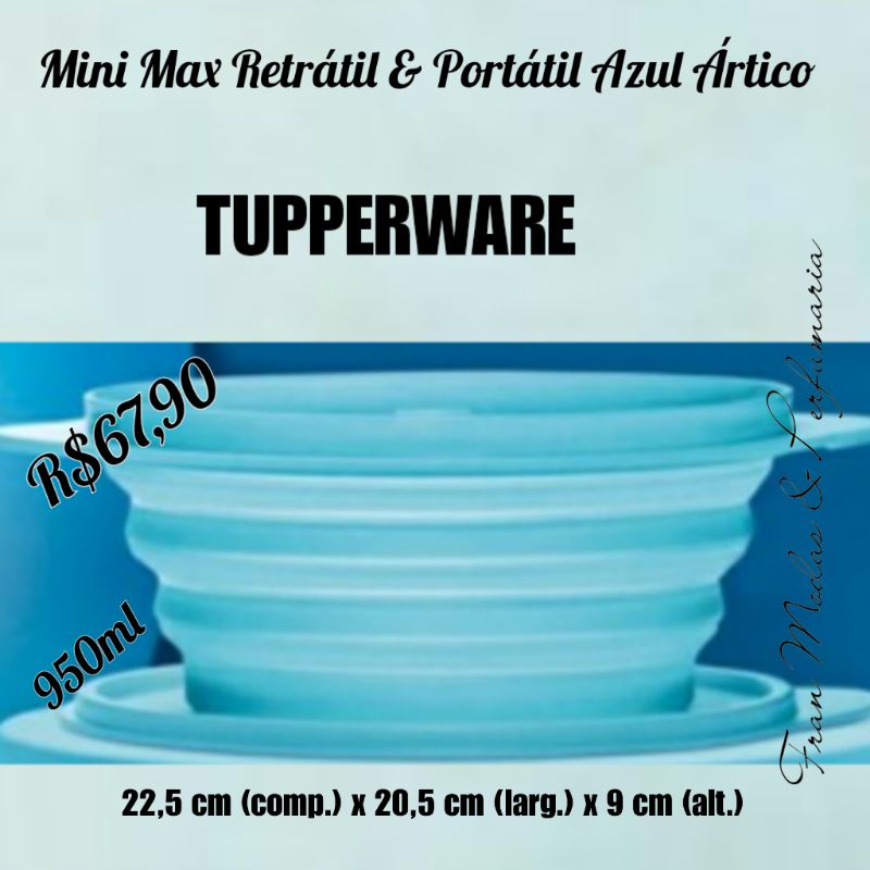 Mini Max Redonda 950ml Azul Ártico Tupperware | Shopee Brasil
