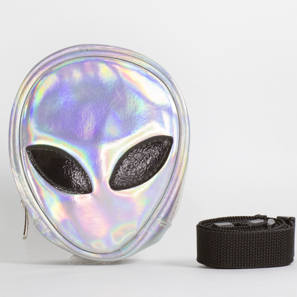 Bolsa ET Alien Ufo Bag Prata Holográfica | Shopee Brasil