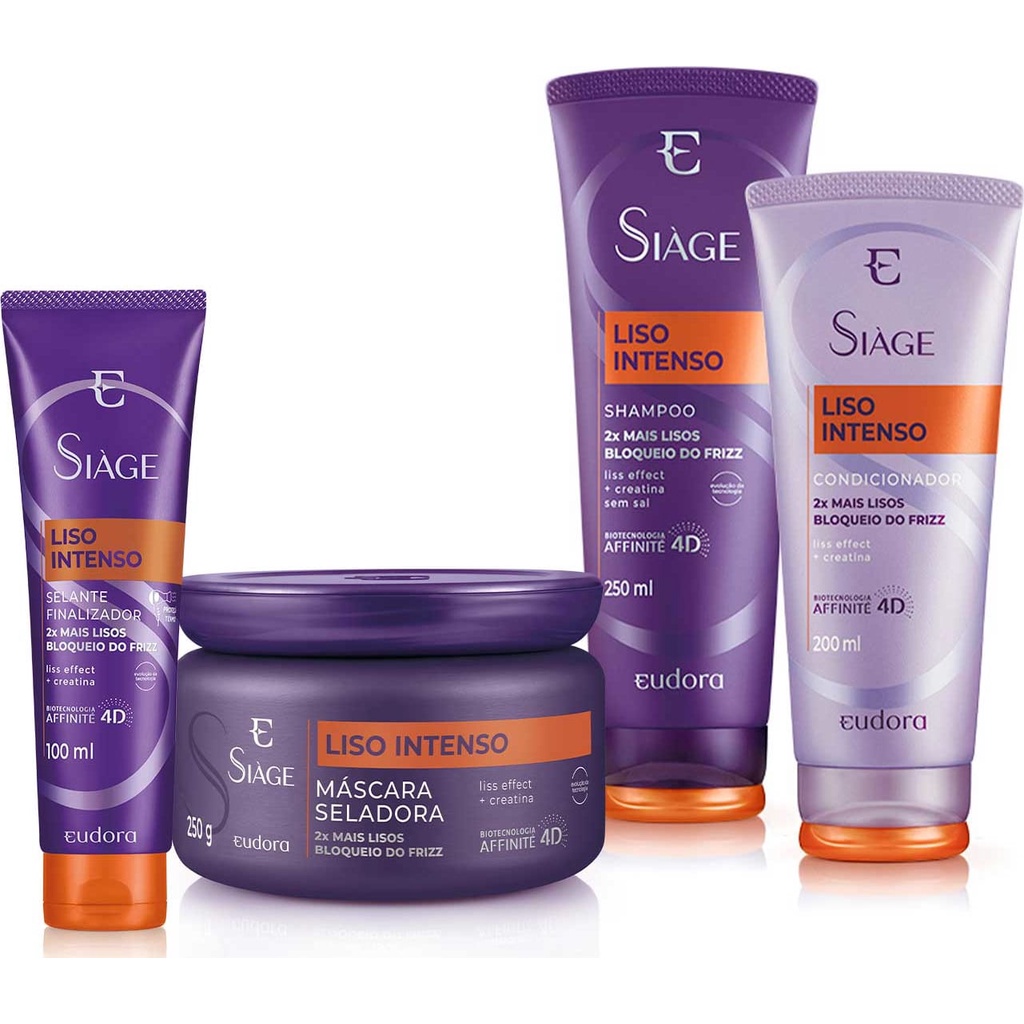 Kit Siàge Liso Intenso Completo Eudora (Nova Versão) | Shopee Brasil