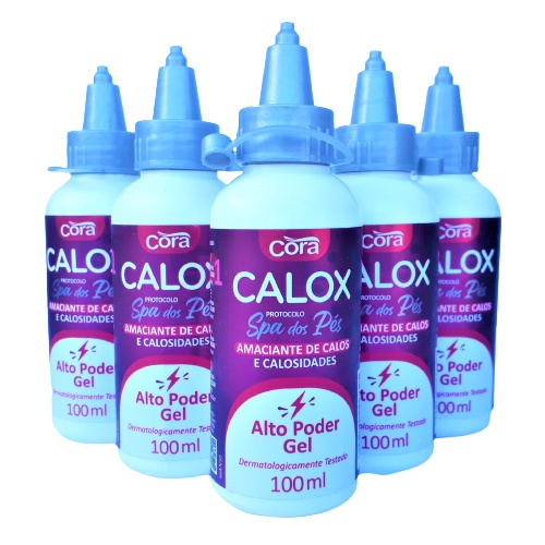 Kit 5 Calox Gel Aplicador 100ml Amaciante de Calos e Calosidades Spa ...