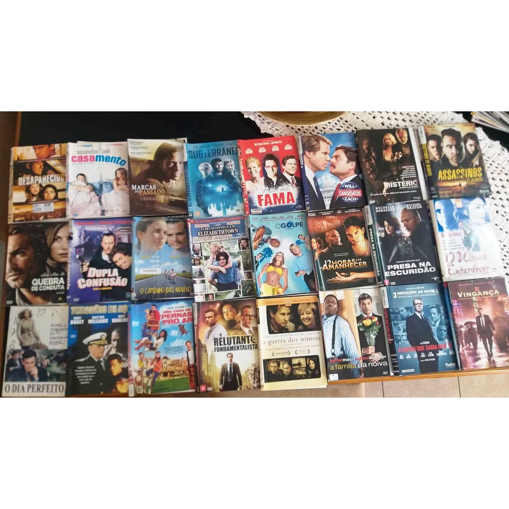 Lote 12 Dvds de Filmes Original | Shopee Brasil
