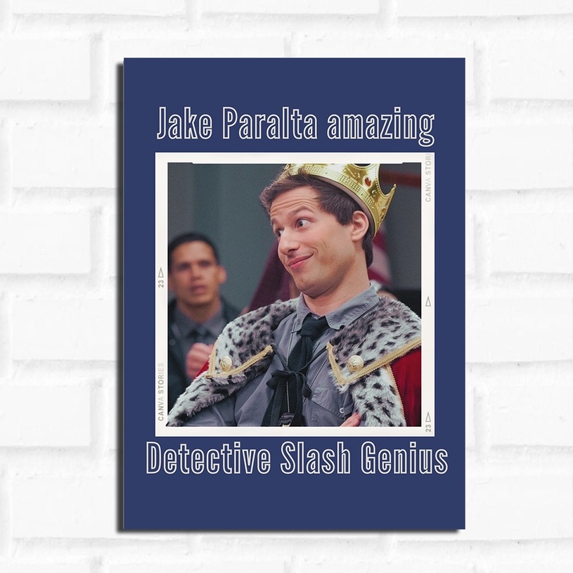 Placa Quadro decorativo Brooklyn nine nine Jake peralta detective ...