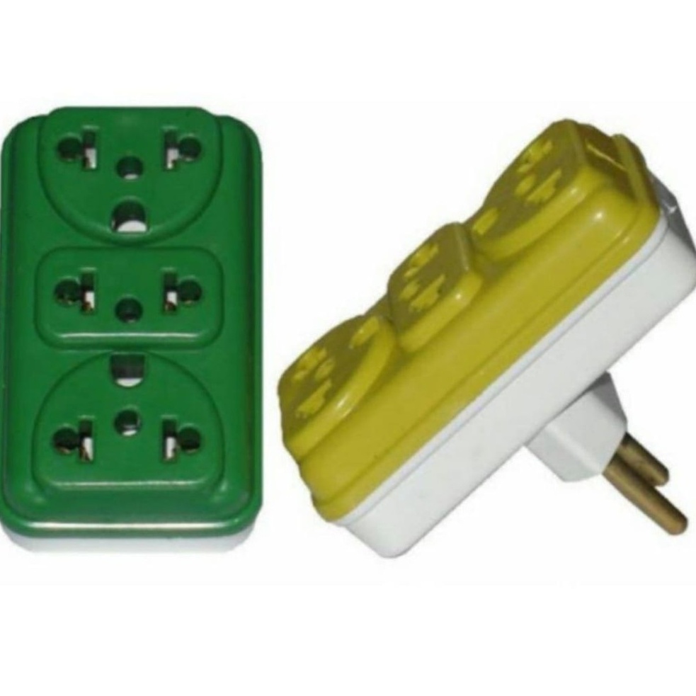 Plug Adaptador de Tomada com 3 saidas Sem casulo 10A 250V | Shopee Brasil