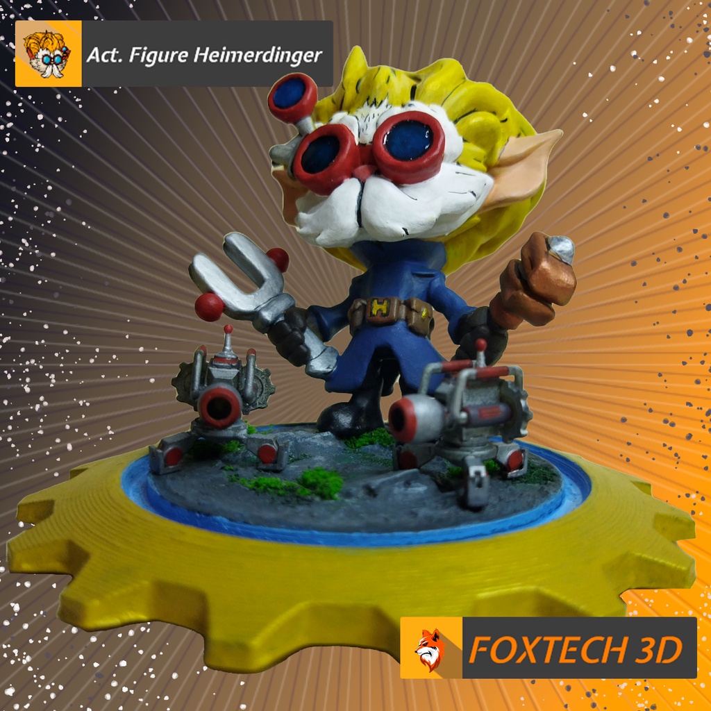Action Figure Heimerdinger O Inventor Idolatrado do League of Legends ...