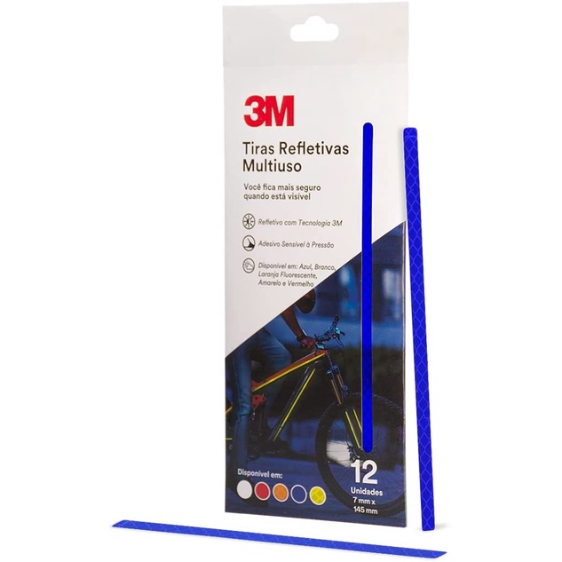 Fitas Refletivas Adesivas P/bicicleta Multiuso 3m - Cor:azul | Shopee ...