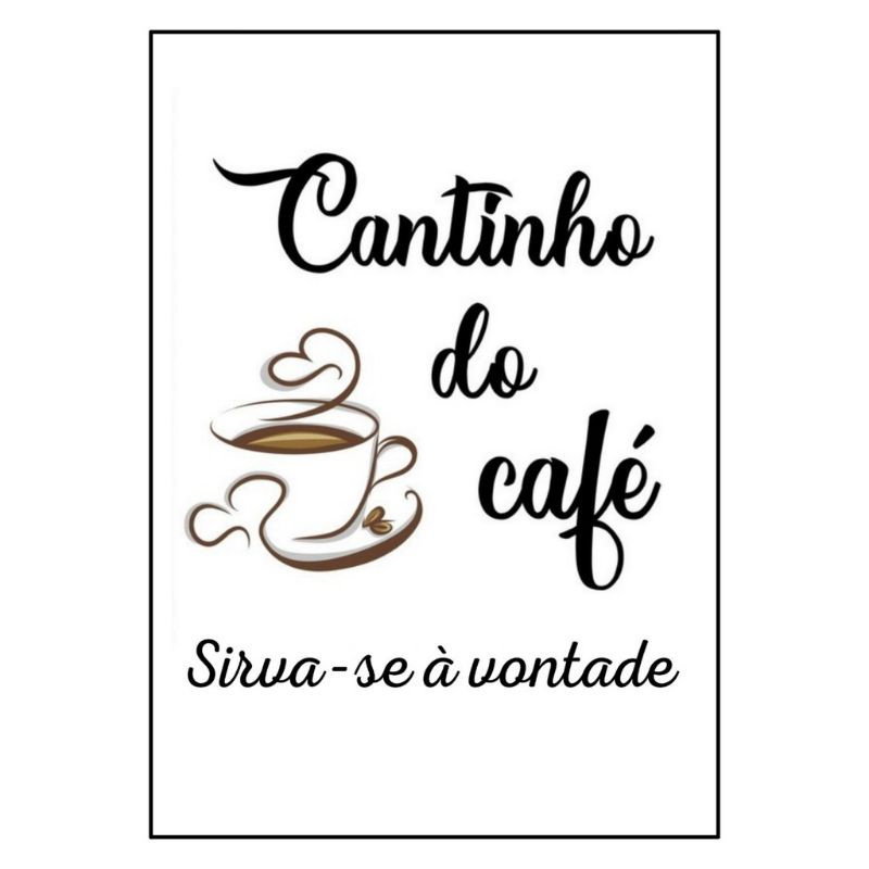 Plaquinha decorativa MDF cantinho do café sirva-se | Shopee Brasil