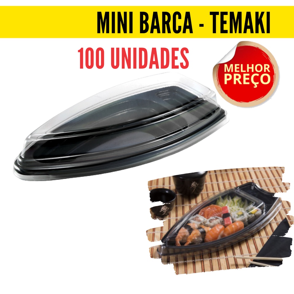 Mini Barca - BOAT - embalagem para lanche / TEMAKI descartável caixa ...