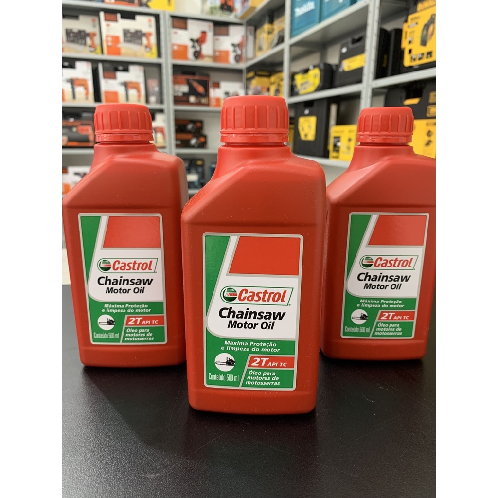 Óleo Castrol Chainsaw Motores de Motosserras 2T API TC 500ml | Shopee Brasil