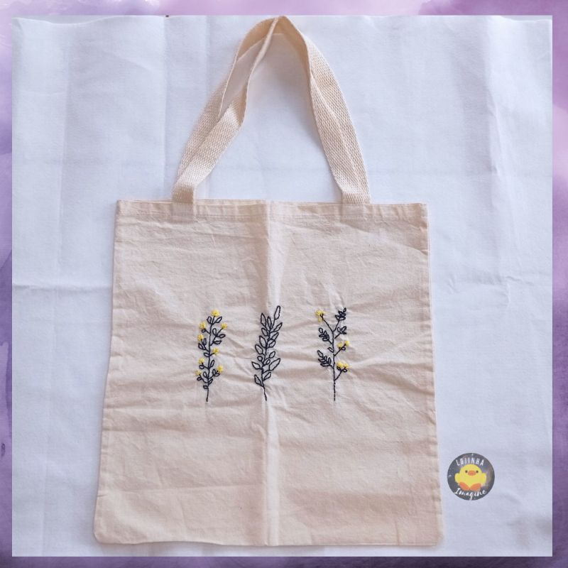 Ecobag Fiore, bolsa ecológica - tamanho 35x35cm | Shopee Brasil