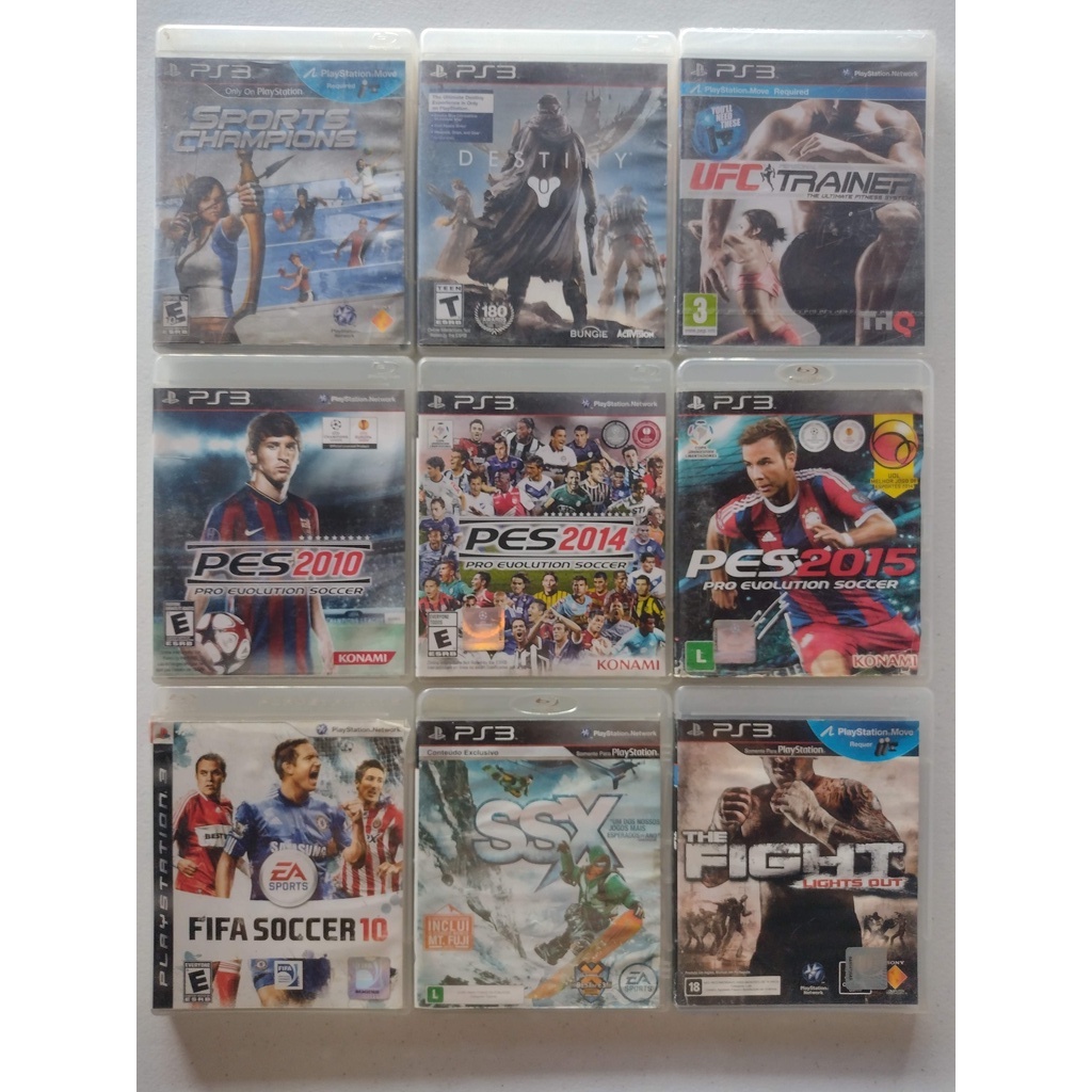 Jogos Ps3 Originais Mídia Física Playstation 3 ( PES - FIFA - Destiny ...