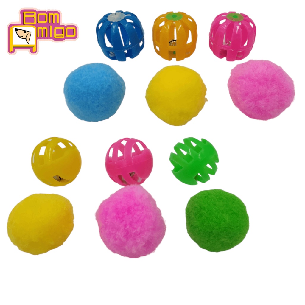 Bolinhas Fufuki Brinquedo para Gato - Bom Amigo | Shopee Brasil
