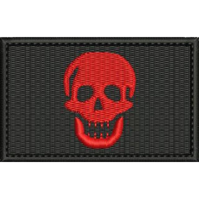 Patch bordado caveira vermelha com carrapicho, para costurar ou termocolante. | Shopee Brasil