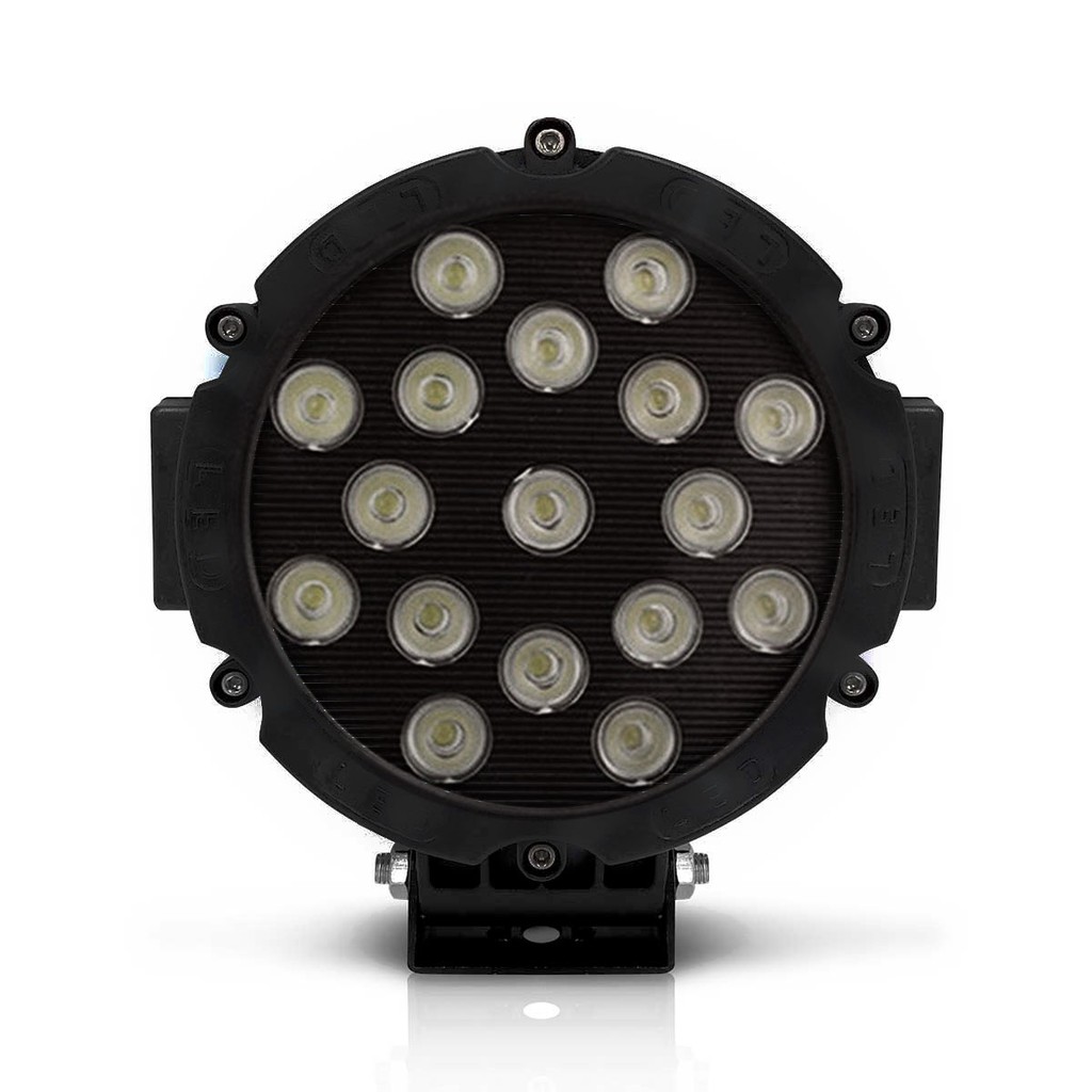 Par Farol Led 51w 17 Leds Para Lancha Barco 4x4 Off Road Milha Caminhão ...