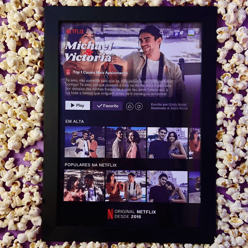 Quadro Personalizado com foto netflix presente | Shopee Brasil