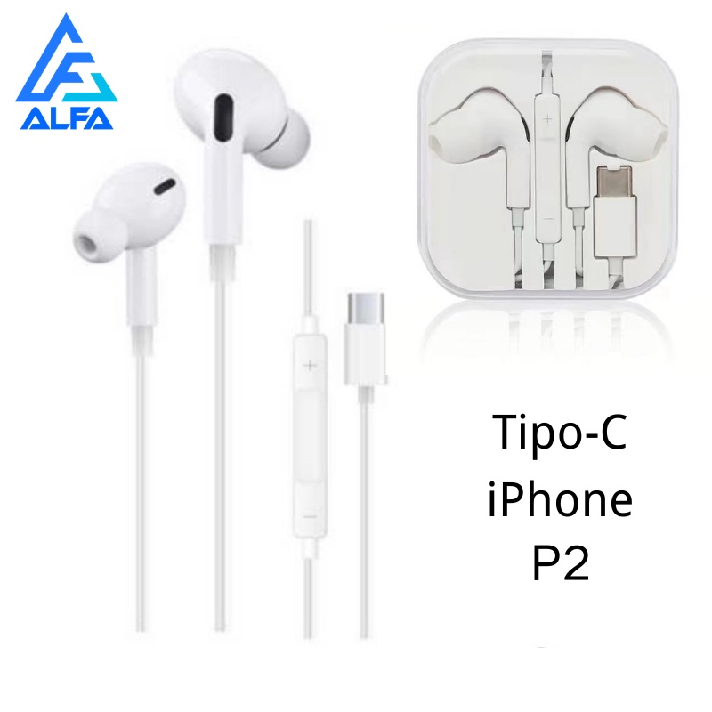 Fone de ouvido EarPro entrada Tipo C/iPhone/P2 Com Microfone | Shopee ...