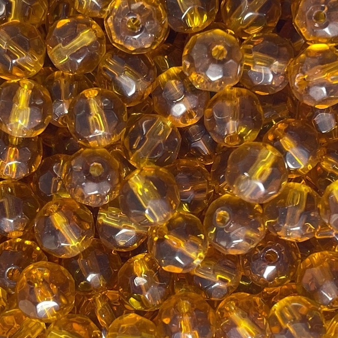 Cristal 8mm facetado COR TOPAZIO vidro cor TOPAZIO 240 pecas ( REDONDAS ...