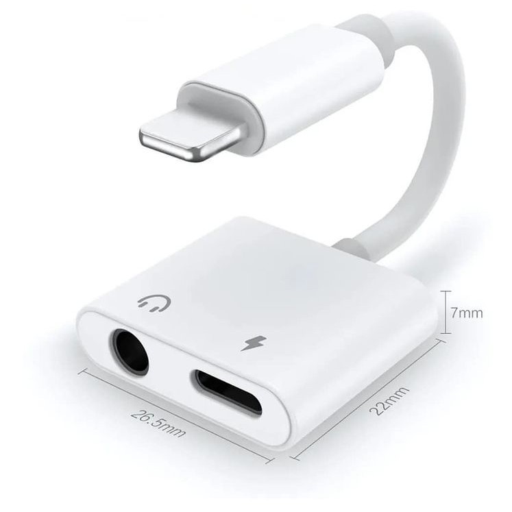 Adaptador lightning p2 e carga 2 em 1 | Shopee Brasil