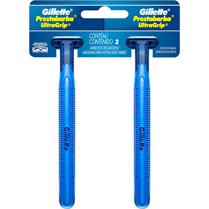 Gillette Prestobarba Ultragrip Descartavel Duas Laminas | Shopee Brasil