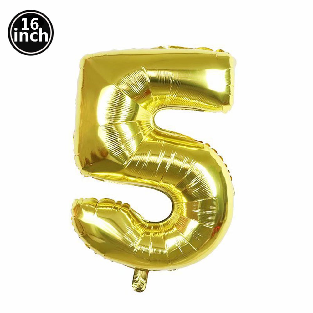 Balão Metálico Dourado/Prateado/Rosa/Número 16 Polegadas Para Decoração ...