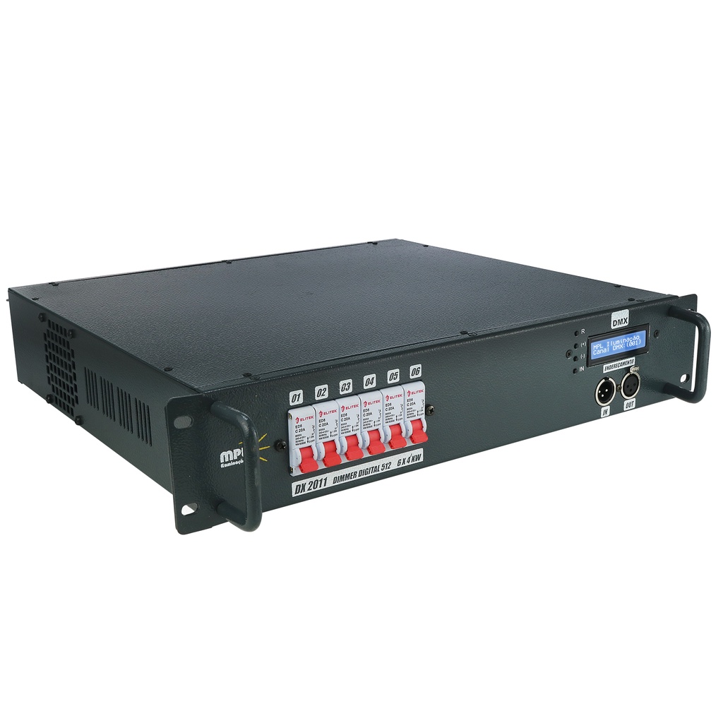 Rack Dimmer Dmx 6 Canais 4000w Por Canal Linha Profissional MPL ...