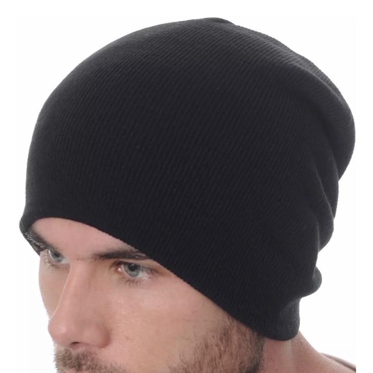 Touca Unissex Preta Básica Lisa Adulto | Shopee Brasil