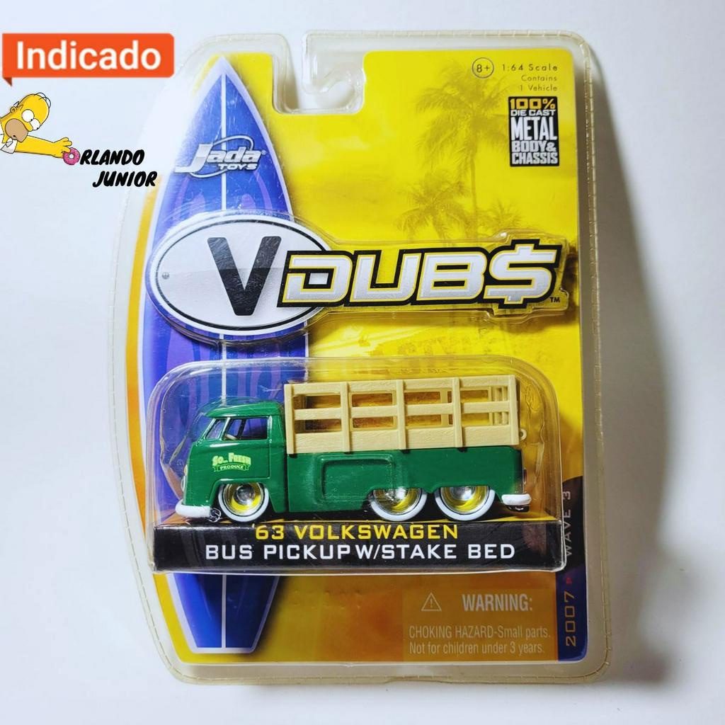 Volkswagen Kombi Bus Pickup Bed 1963 Jada Vdub Wave 3 Shopee Brasil