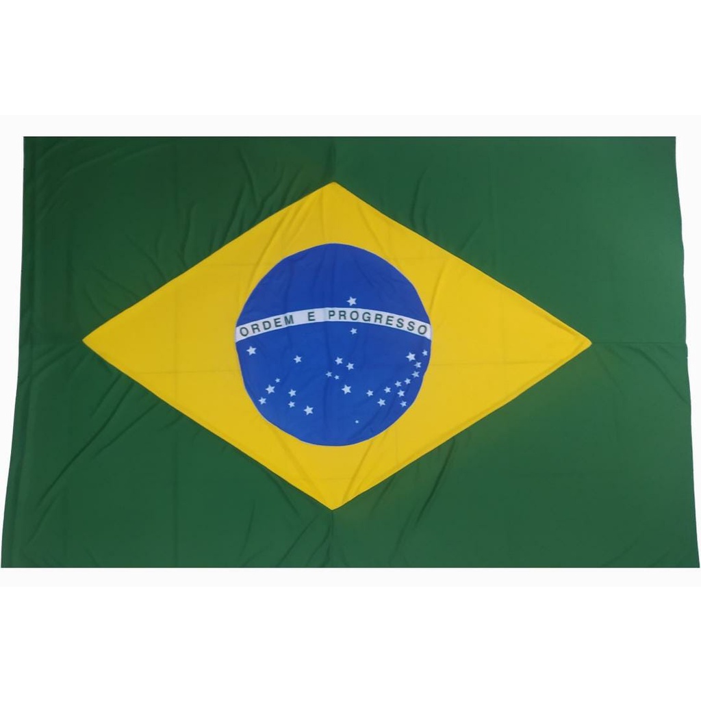 Bandeira do Brasil Grande 2m x 1,50 Costurada Tecido Grosso e Não ...