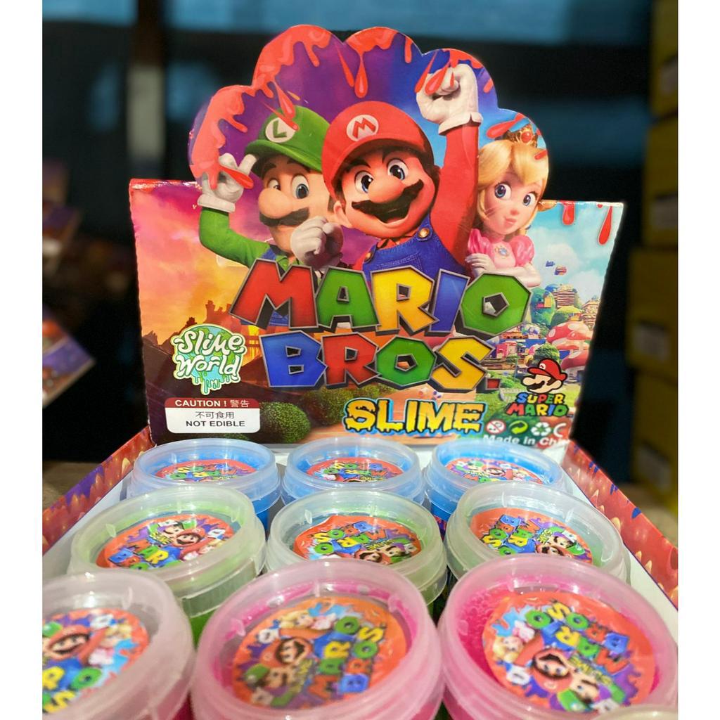 Slime Mario bros com glitter + boneco surpresa c/12 | Shopee Brasil