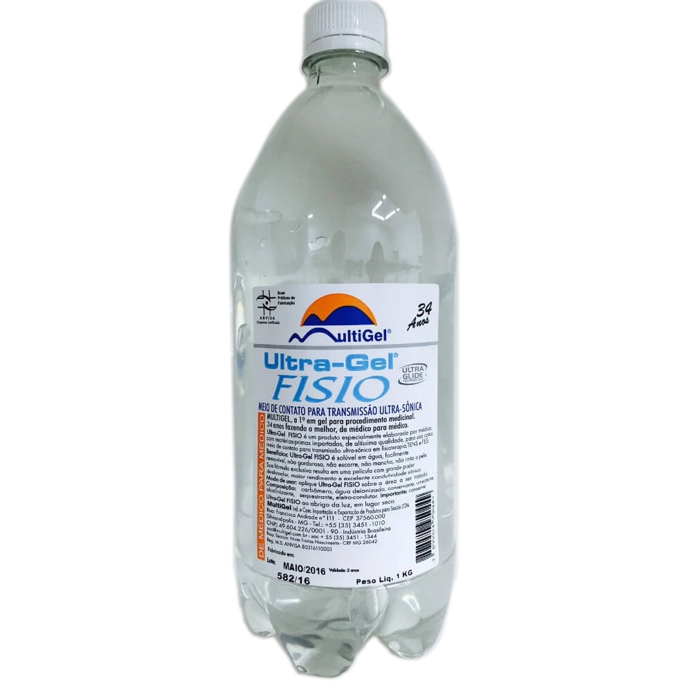Gel Condutor para Fisioterapia - Ultra Gel - Fisio - Garrafa 1KG - Cód ...