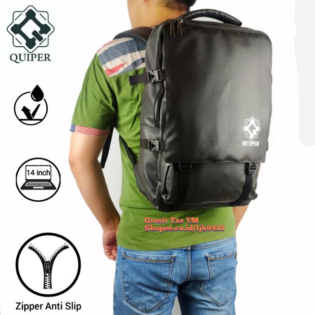 Mochila Unisexo . Quiper QB 020 Material Impermeável (Não Translúcido) | Shopee Brasil