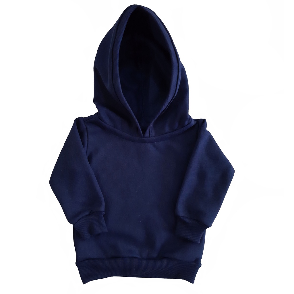 Moletom infantil com gorro para bebê menina ou menino modelo liso de ...