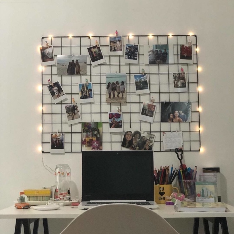 Memory Board Com Led + Mini Prendedores e Suporte de Parede Tela ...