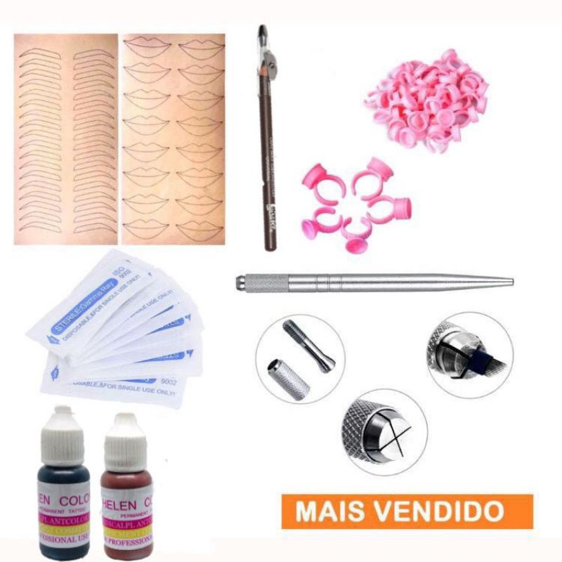 Kit Iniciante Micro Microblading Micropigmentação De Sobrancelhas ...