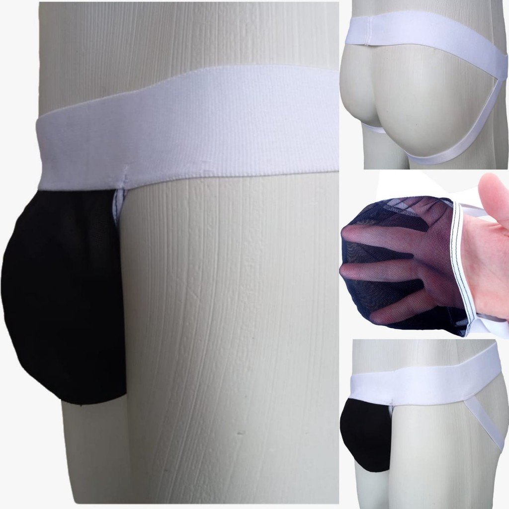 Cueca Jockstrap Branco/Preto Bojo Transparente Cueca Sexlord | Shopee Brasil