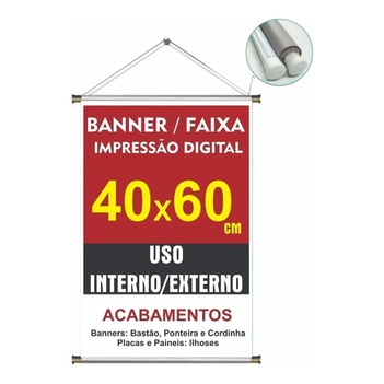 Banner Personalizado Faixa 40cm X 60cm | Shopee Brasil