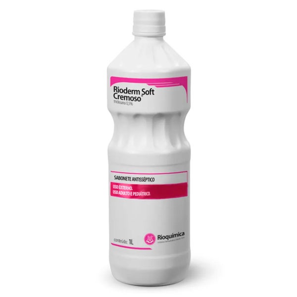 Sabonete Rioderm Soft Cremoso Tricl. 0,5% 1000ML Rioquímica | Shopee Brasil