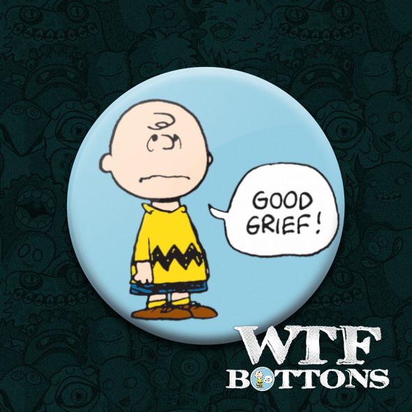 Botton ou Ímã Peanuts Charlie Brown Good Grief | Shopee Brasil