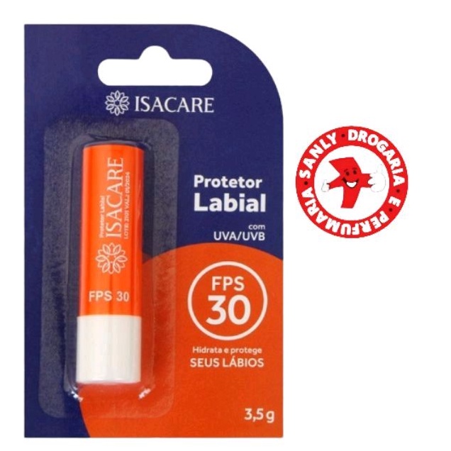 Protetor labial isacare fps 30 3,5g | Shopee Brasil