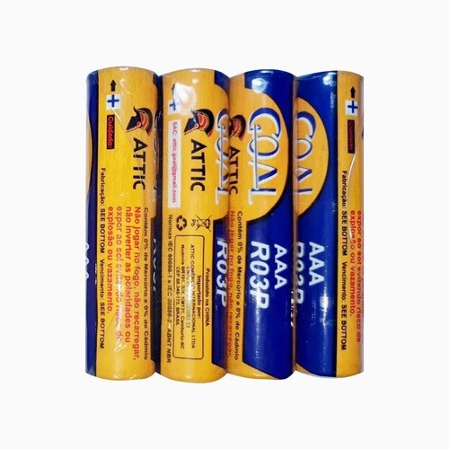 Pilha Palito Fina ou Média Cartela 4 Pilhas Marca Goal Attic | Shopee ...
