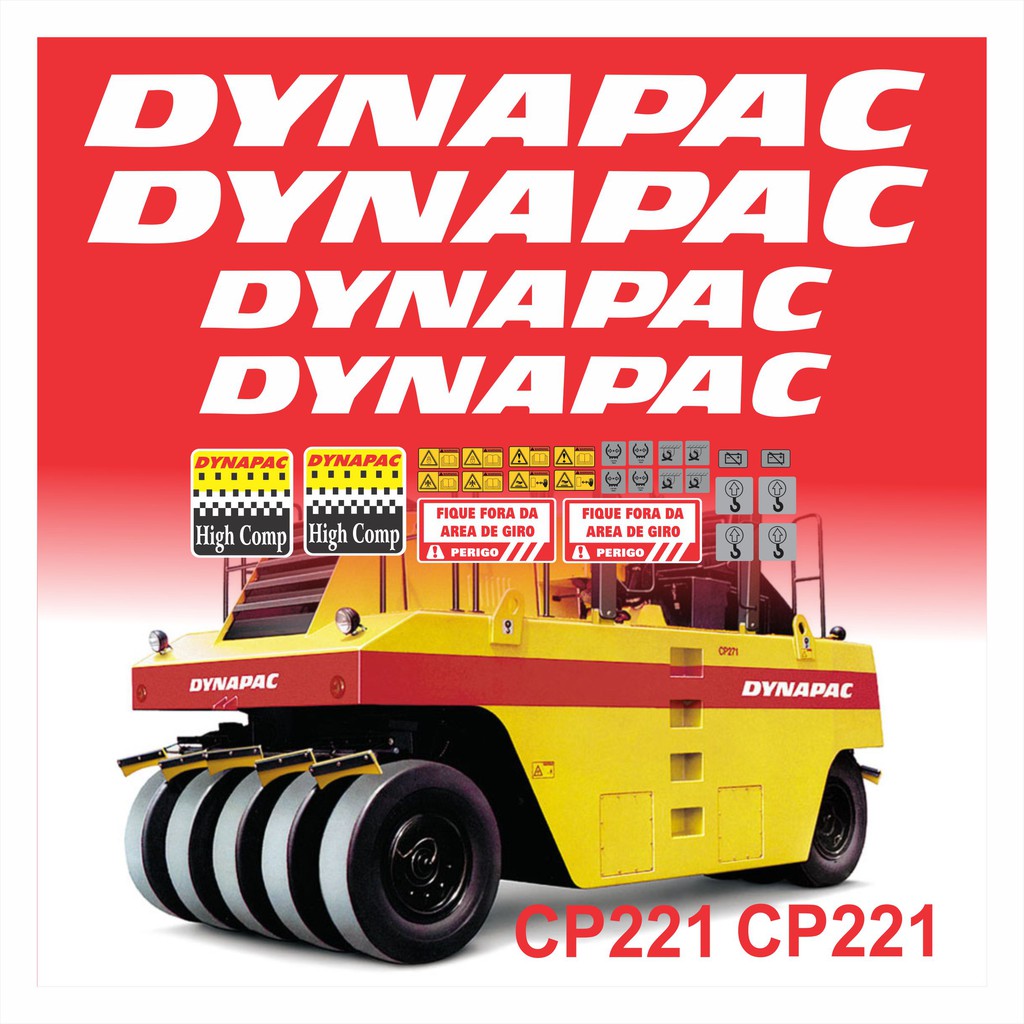 Kit Adesivos Rolo Compactador Dynapac Cp221 Cp 221 R430 | Shopee Brasil